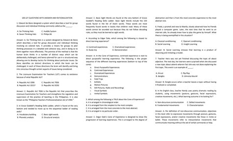 100 Let Questions With Answer And Rationalizationdocx