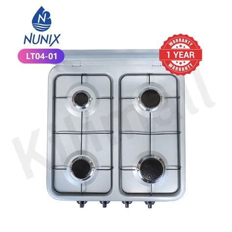 Nunix Lt04 01 4 Burner Table Top Gas Cooker Stove With Tighteners Gas Nunix Lt04 01 4 Burner Table Top Gas Cooker Stove With Tighteners Gas