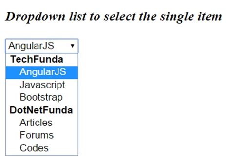 Select Dropdown In Html Tech Funda