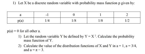 1 Let X Be A Discrete Random Variable With Studyx