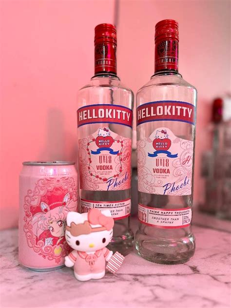 Personalised Hello Kitty Theme Vodka Bottle Etsy