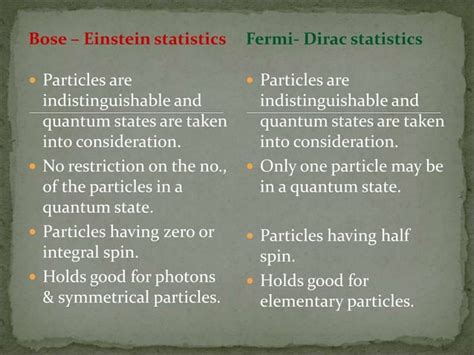 Classical Statistics And Quantum Statistics Ppt Chemistry Science Classical Statistics And Quantum Statistics Ppt Chemistry Science