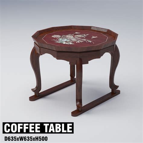 Soban Coffee Table 01 3d Model 10 Unknown Max Skp 3ds Fbx Obj