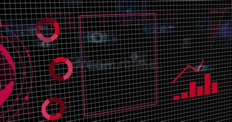 Animation Of Digital Data Processing On Black Background Stock Video Video Of Data Transfer