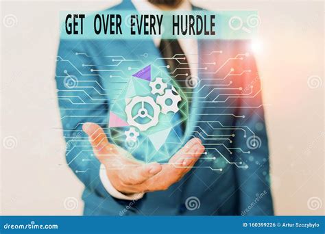 Word Writing Text Get Over Every Hurdle Business Concept For Overcome Any Obstacle Problem