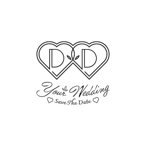 Premium Vector Letters Dd Wedding Love Logo For Couples With D And D Initials