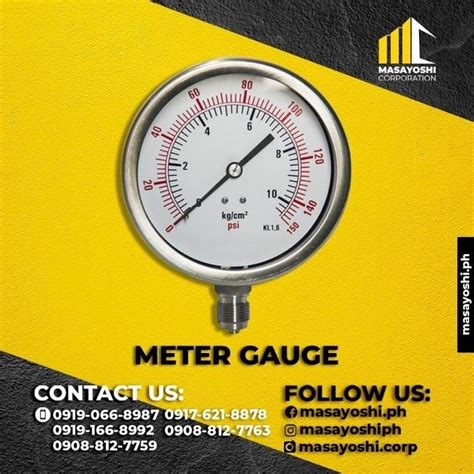 Meter Gauge For Manual Pump Gauge Check Meter Gauge Meter Pressure Gauge Commercial