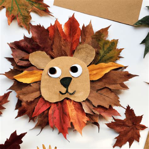 How To Make A Cute Lion Leaf Craft Leaf Crafts Fall Crafts Fall