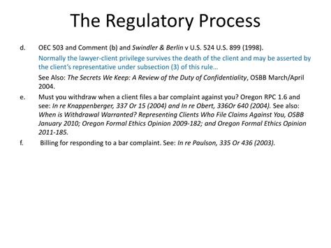 PPT The Regulatory Process PowerPoint Presentation Free Download ID
