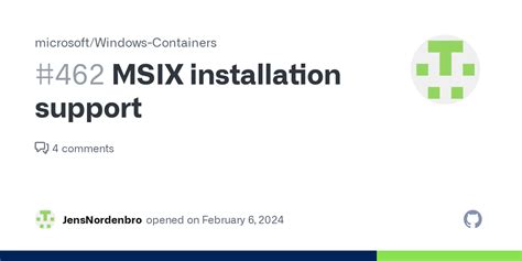 msix installation support · issue 462 · microsoft windows containers