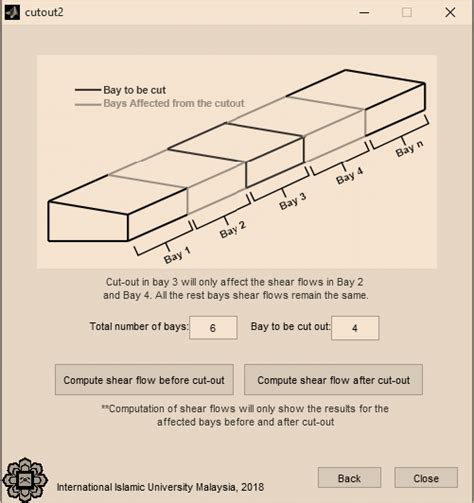 typical input output windows for the analysis of the effect of cut out
