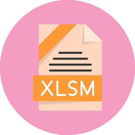 xlsm format flat circle style icon 54682563 vector art at vecteezy