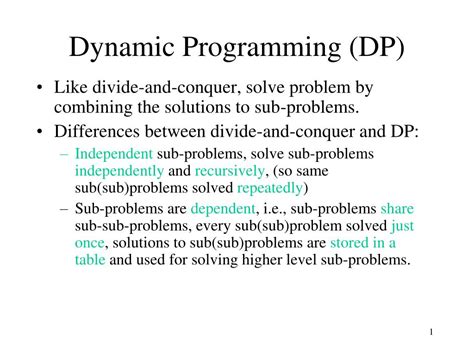 Ppt Dynamic Programming Dp Powerpoint Presentation Free Download