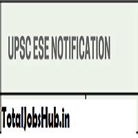 UPSC ESE Notification Engineering Services Apply Online