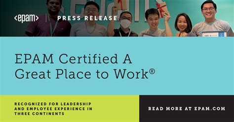Epam Certified A Great Place To Work® Epam