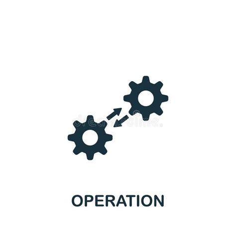 Operation Icon Monochrome Simple Sign From Collaboration Collection Stock Vector Illustration
