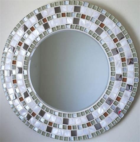Round Mosaic Mirror Hand Made Wedding T Wall Art Mother Etsy
