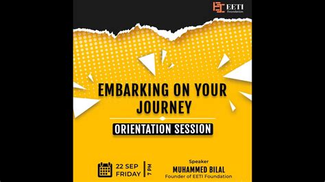 Orientation Session Youtube