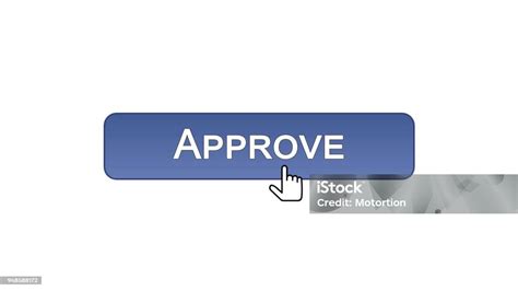 approve web interface button clicked with mouse cursor violet color