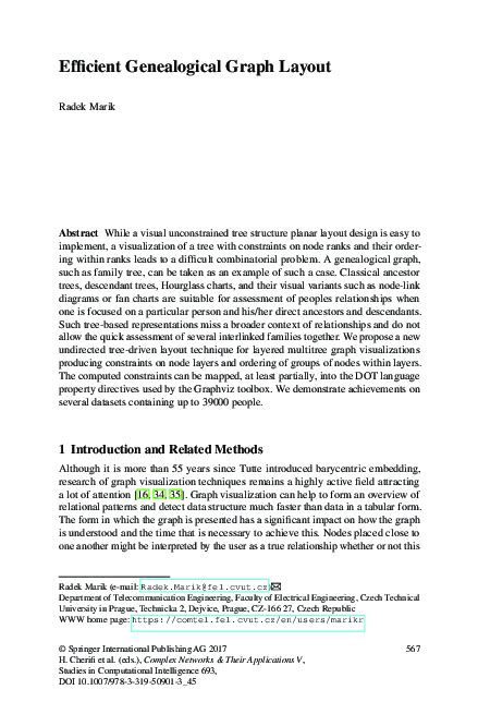 Pdf Efficient Genealogical Graph Layout