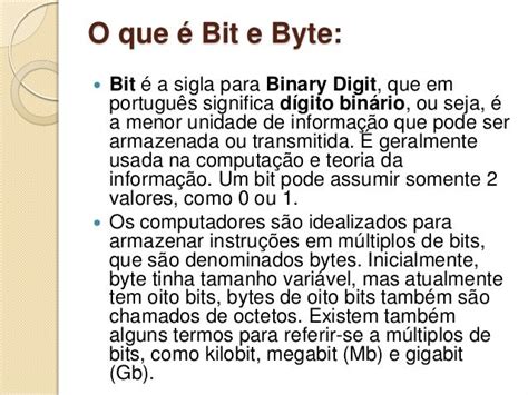 O Que é Bit E Byte