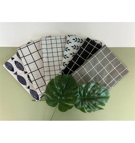 체크 린넨 키친크로스 가스렌지 전자레인지 덮개 커버 테이블 매트 패드 이케아 행주 티몬