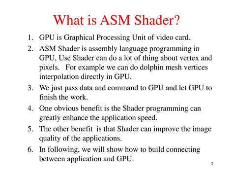 Ppt Assembly Shader Language Powerpoint Presentation Free Download Id4534493