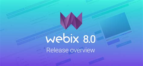 Webix 80 Scheduler And Gantt New Controls In Webix Core