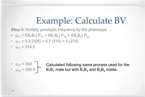 Example Calculate BV Step 3 Multiply Genotypic Chegg Com