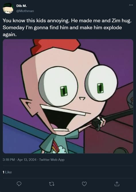 Dibs Hatred For Keef In 2024 Invader Zim Mood Pics Mothman
