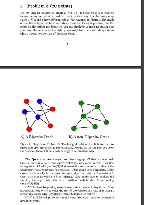 Get Answer We Say That An Undirected Graph G V E Is Bipartite If It Is Transtutors
