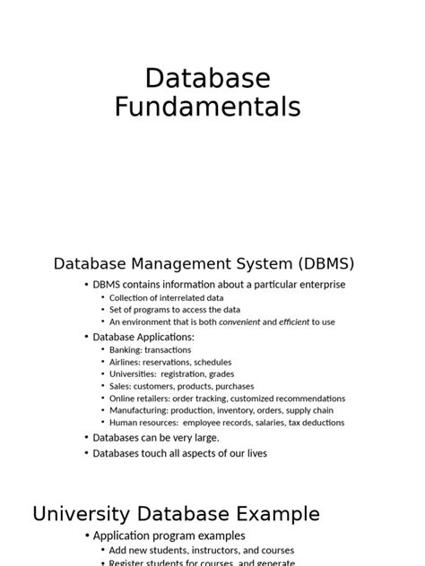 Lecture 13 Database Managment Systems Brief Introduction Pdf Databases Information