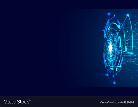 Abstract Circle Digital Circuit Concept Light Vector Image