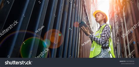 Professional Working Woman Logistic Industries Business Container