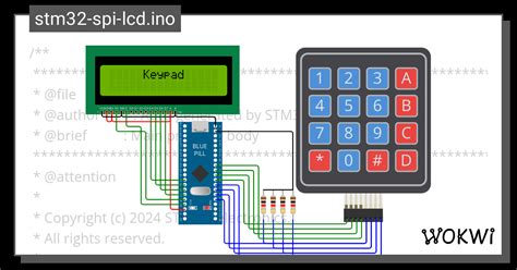 Keypad And 1602LCD Blue Pill Wokwi ESP32 STM32 Arduino Simulator