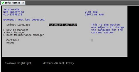 agx xavier with jetpack 5 1 1 after entering uefi screen the system is