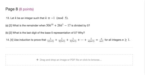 Solved Page 8 8 Points 13 Let K Be An Integer Such That K Chegg Com