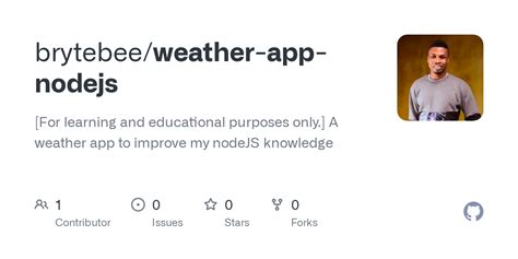 Github Brytebeeweather App Nodejs For Learning And Educational