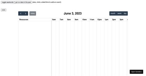 Fullcalendar Resource Timeline Examples Codesandbox