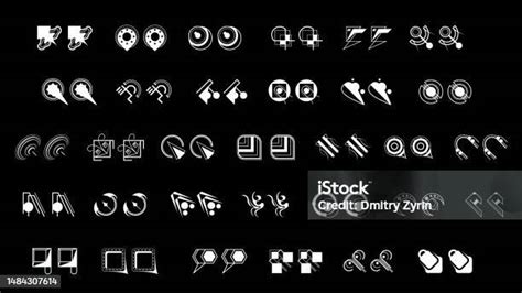 추상 세트 컬렉션 블랙 따옴표 음성 구두점 발췌 문포 아이콘 벡터 디자인 스타일 0명에 대한 스톡 벡터 아트 및 기타 이미지