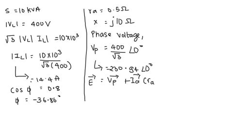 Solved A 1100 Kva 12 Kv Three Phase Wye Connected Alternator Having