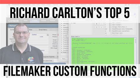 Richard Carltons Top Five Custom Functions Filemaker Pro 15 Videos