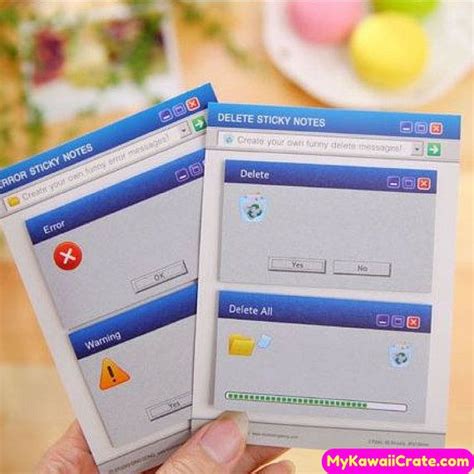 Computer System Error Sticky Notes ~ Funny Memo Pad Notebook Programmer Hacker Adhesive Tag