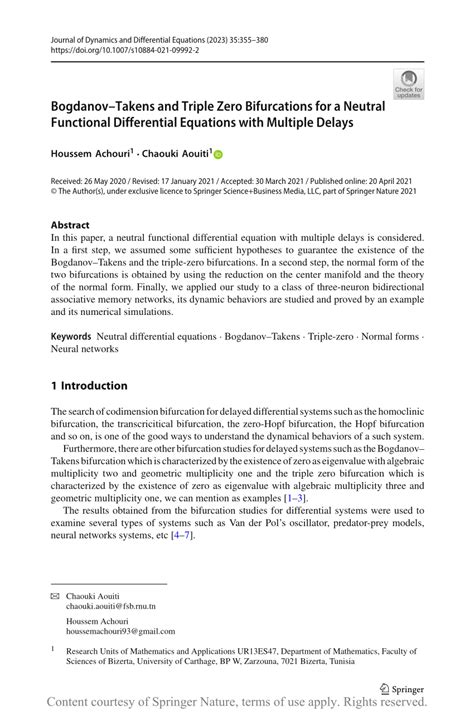 Bogdanov Takens And Triple Zero Bifurcations For A Neutral Functional Differential Equations