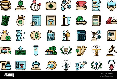 Inheritance Icons Set Outline Set Of Inheritance Vector Icons Thin