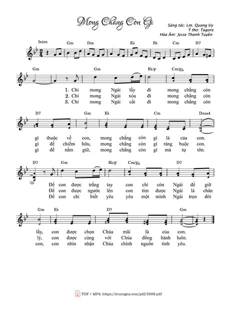 Sheet Mong Ch Ng C N G Pdf L I H P M N T Nh C