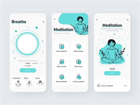 Meditation App Design De Aplicativos Aplicativos De Meditação