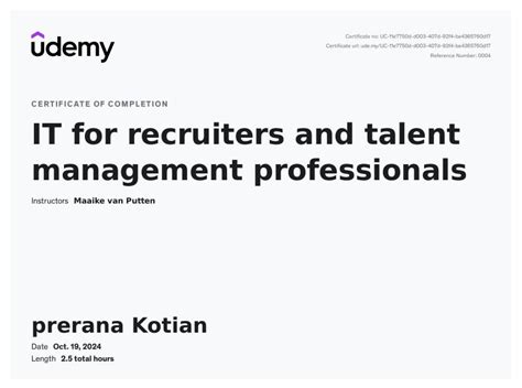 Upskilling Itrecruitment Udemy Prerana Poojary