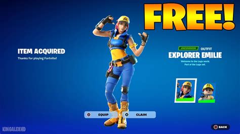 How To Get Explorer Emilie Skin And Explorer Emilie Lego Skin Now Free In Fortnite Youtube