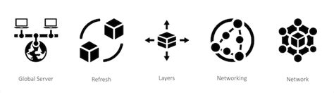 Premium Vector Global Server Refresh And Layers